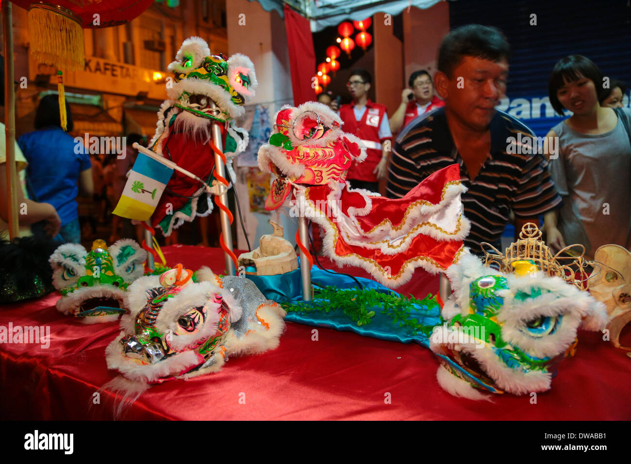 Miniature lion dance model Stock Photo - Alamy