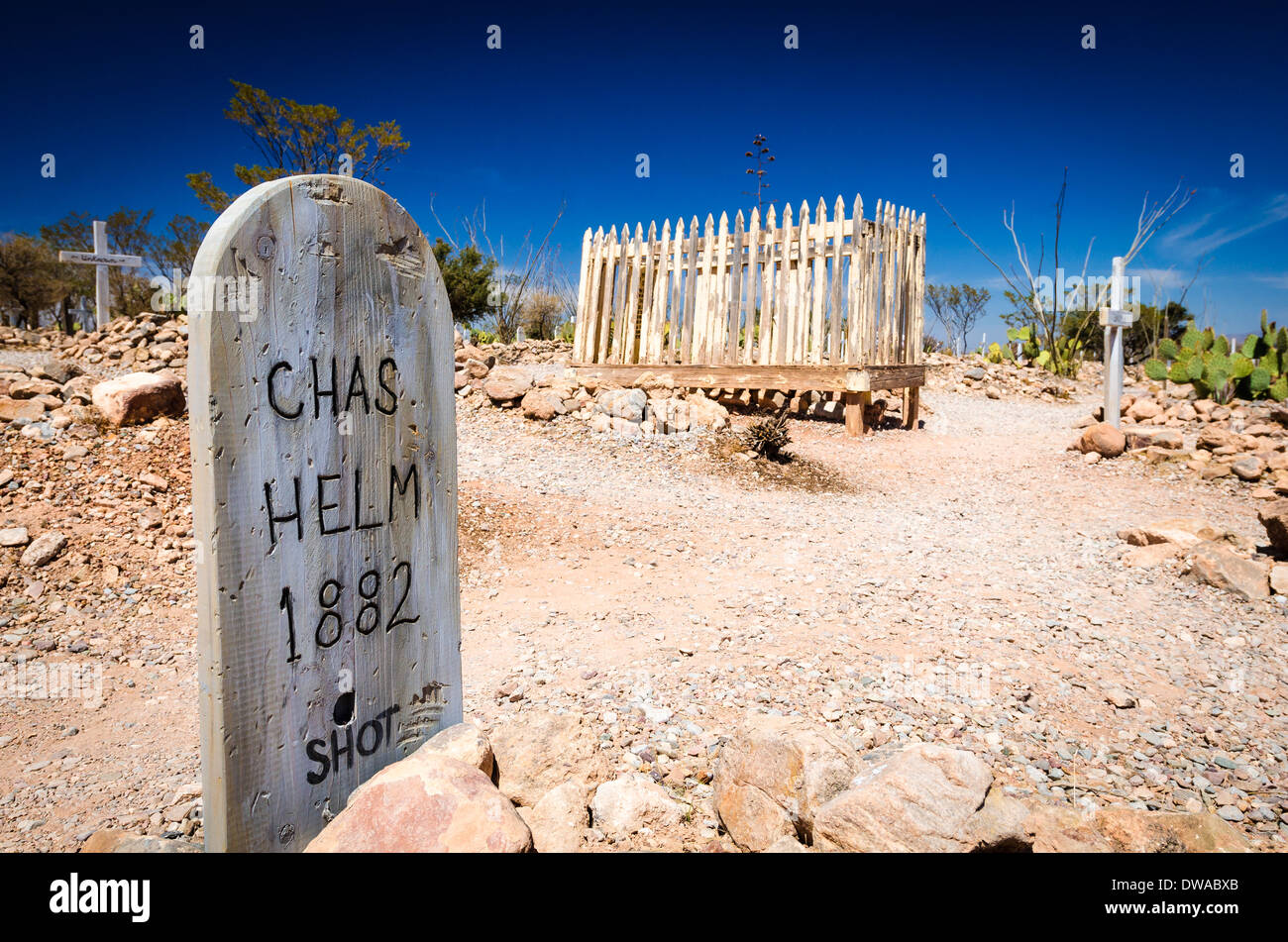 Graves at Boothill Graveyard, Tombstone, Arizona USA Stock Photo - Alamy