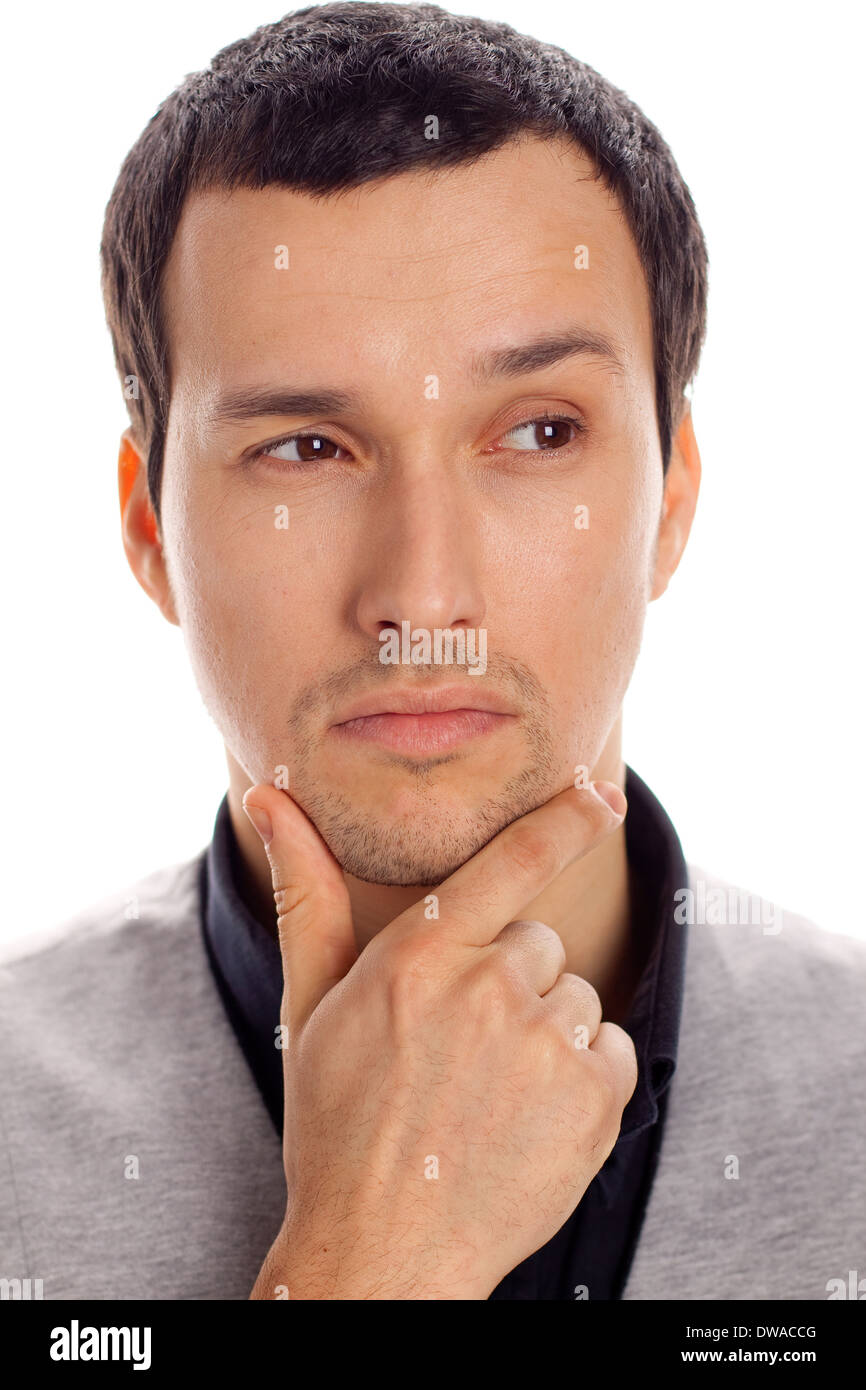 man with white background Stock Photo - Alamy