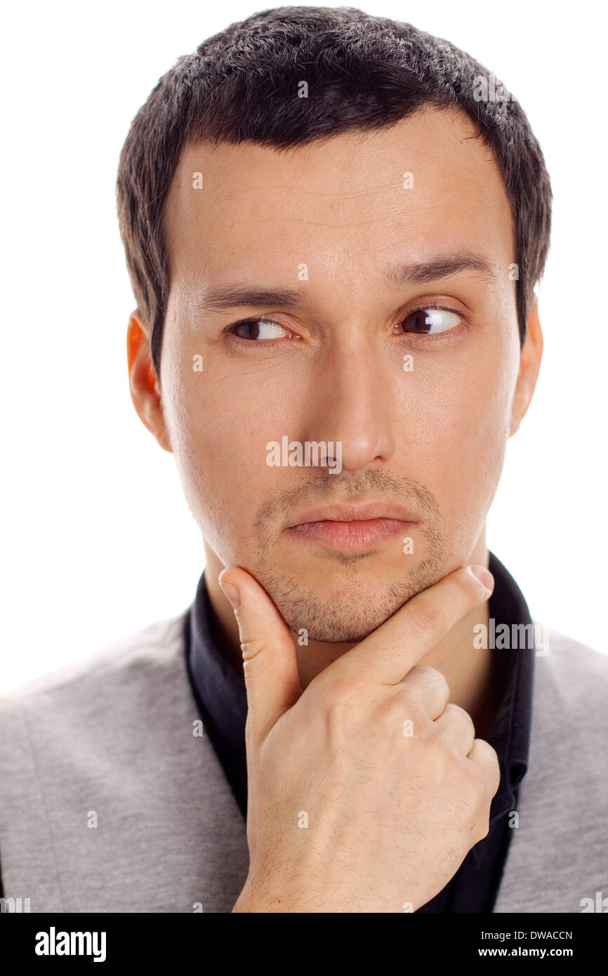 man with white background Stock Photo - Alamy