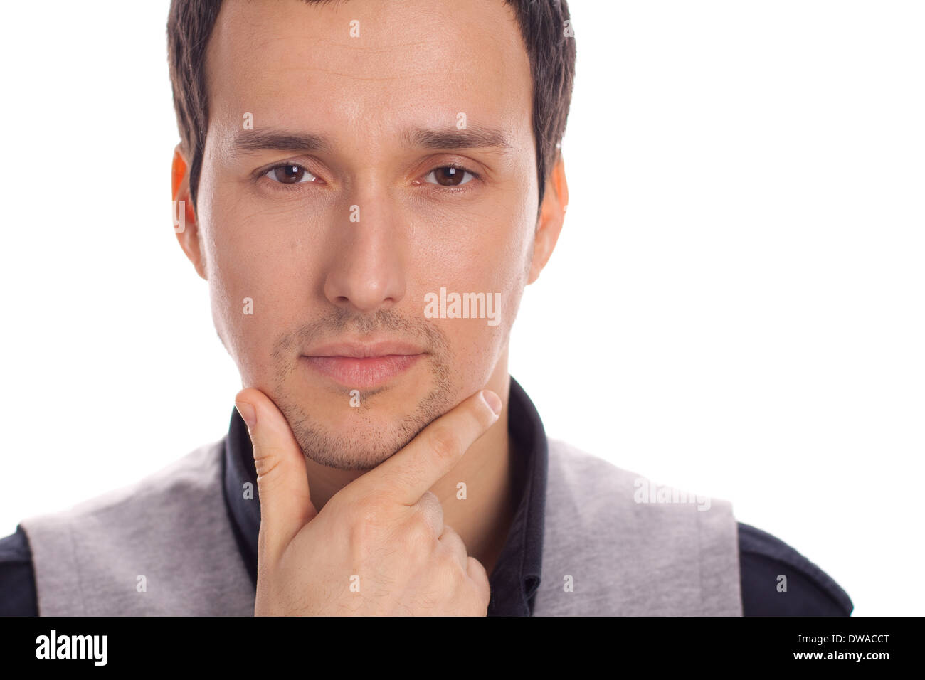 man with white background Stock Photo - Alamy