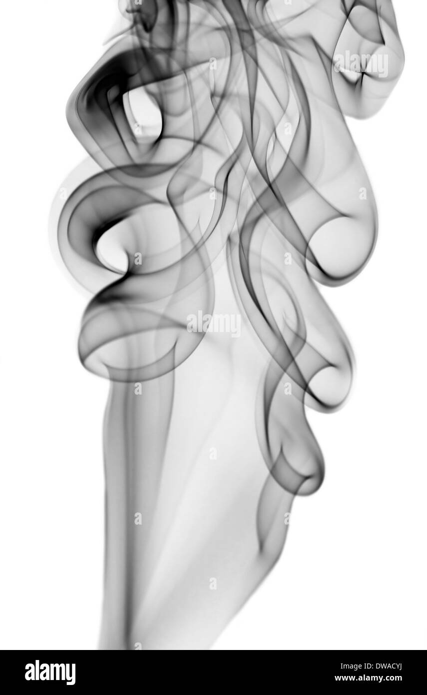 Abstract white smoke lines isolated Black and White Stock Photos ...