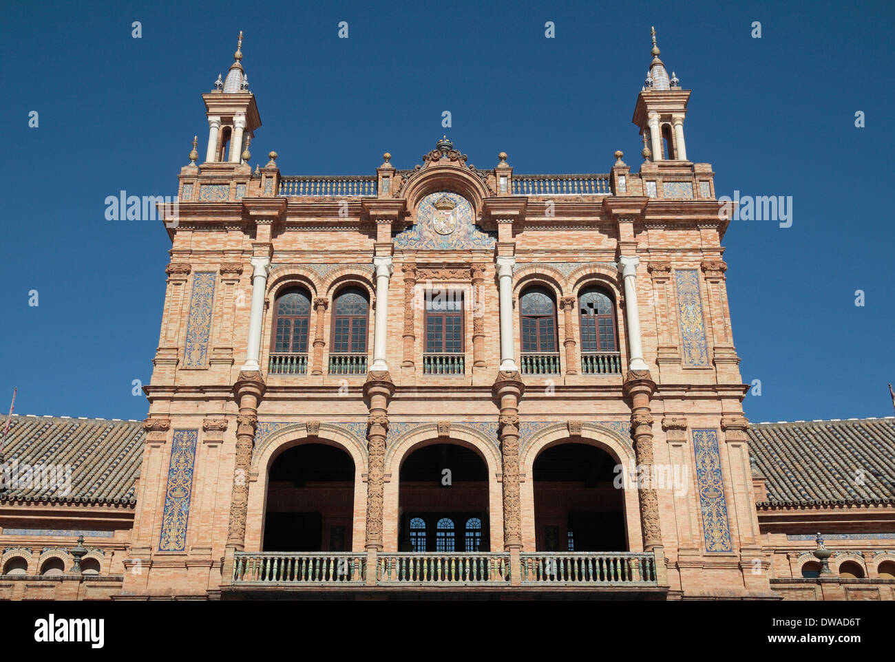 Central tower of the pavilion building,Plaza de España ("Spain Square ...
