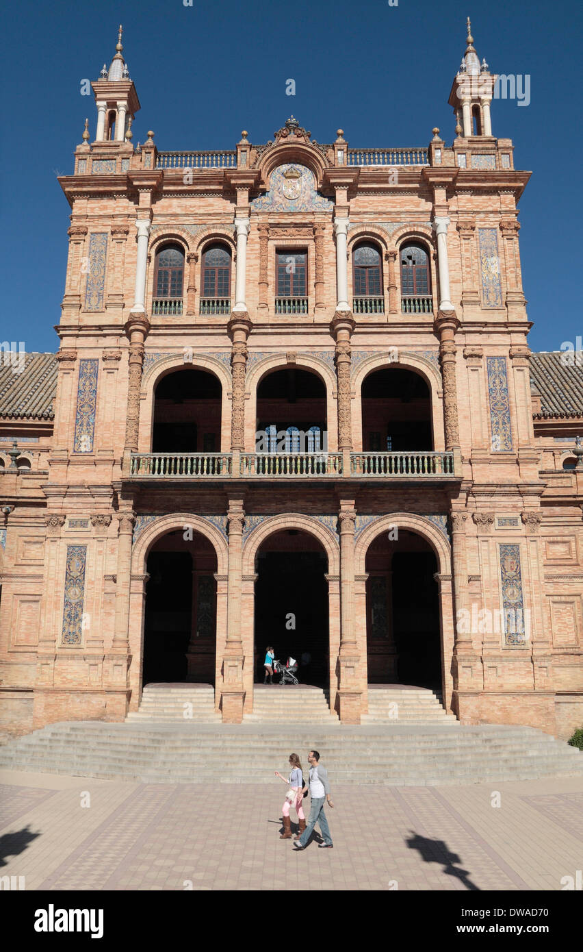 Central tower of the pavilion building,Plaza de España ("Spain Square ...