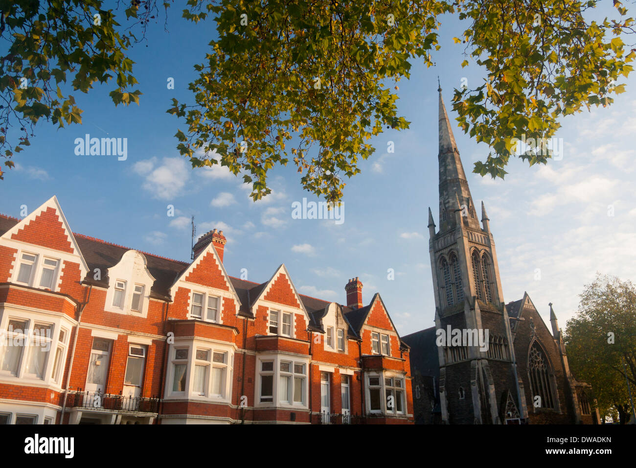 Penylan one of Cardiff's wealthier suburbs Upper storey of houses and ...