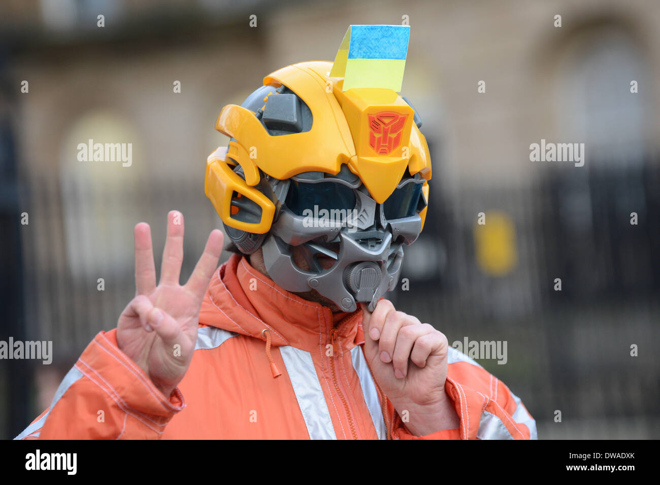 London England, 4th March 2014: A 24-hour shift Power Rangers protest ...