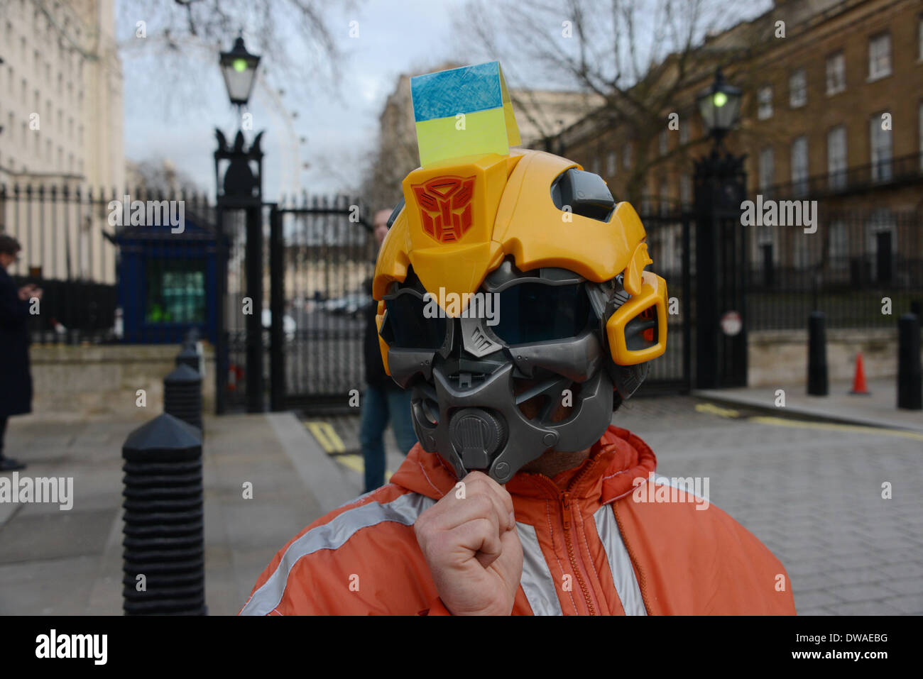 London England, 4th March 2014: A 24-hour shift Power Rangers protest ...