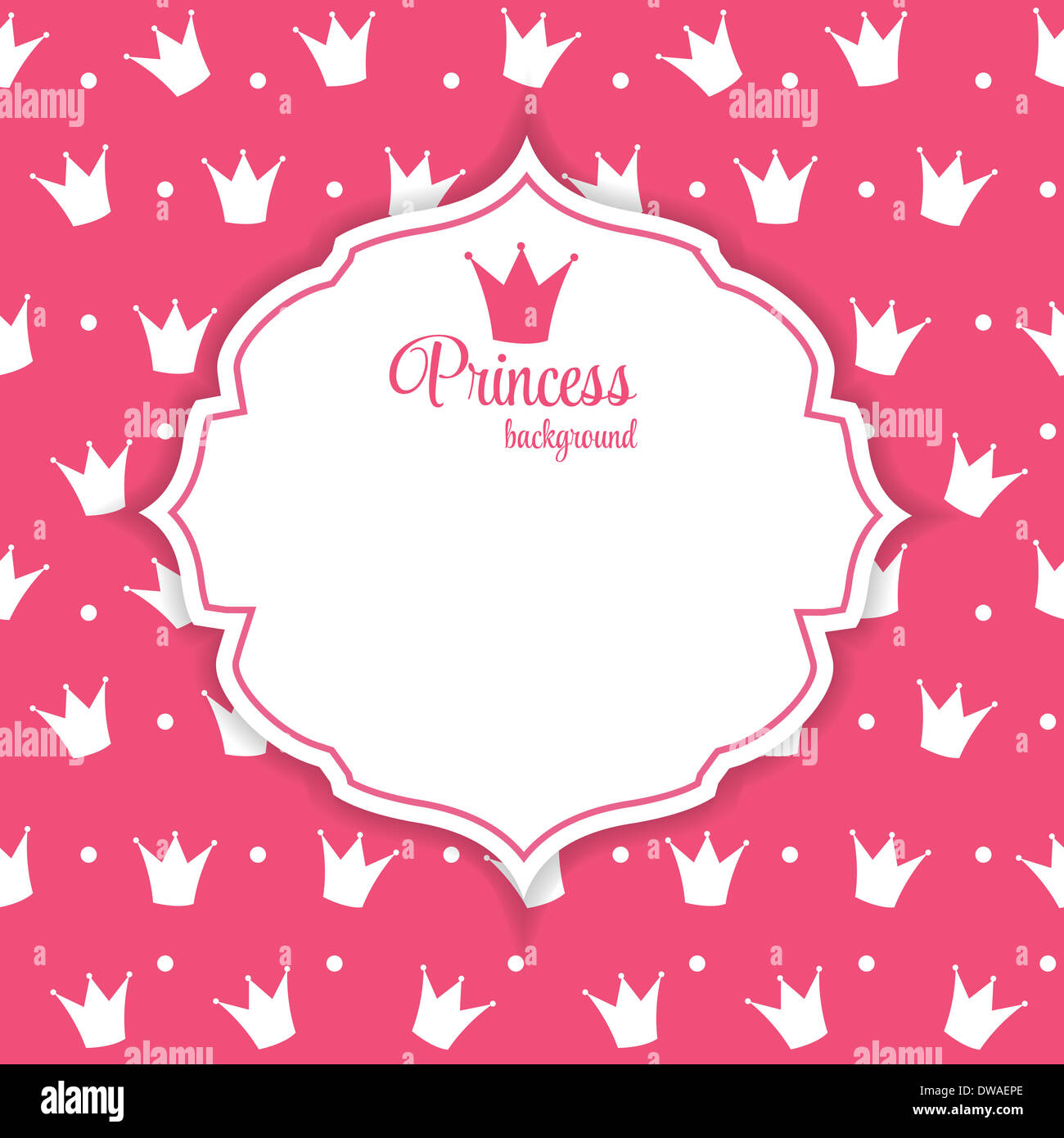 Princess Crown Background Vector Illustration Stock Photo - Alamy