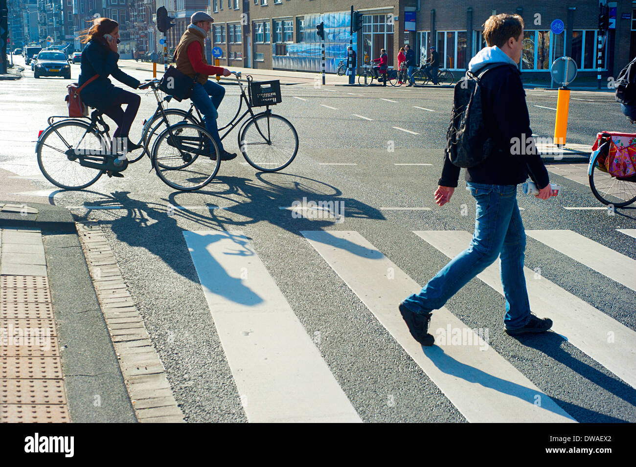 Female pedestrian crossing street hi-res stock photography and images ...