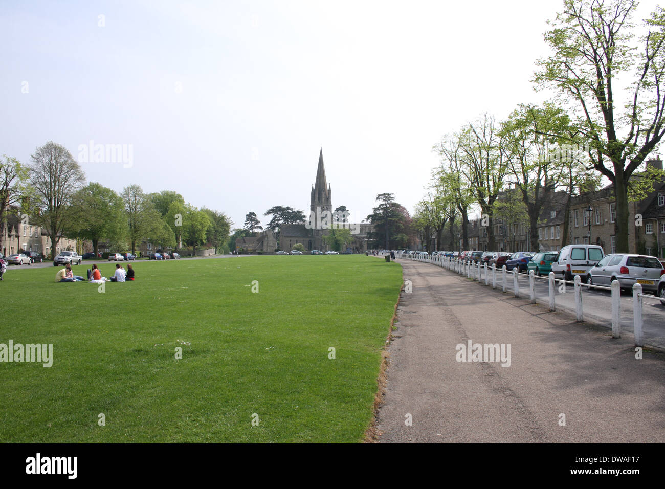 The Green and St Mary's Church Witney Oxfordshire UK Stock Photo - Alamy