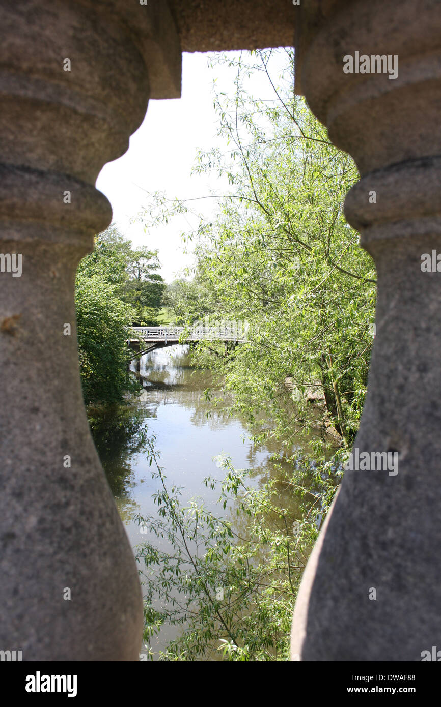 The view through Magdalen Bridge in Oxford UK Stock Photo - Alamy