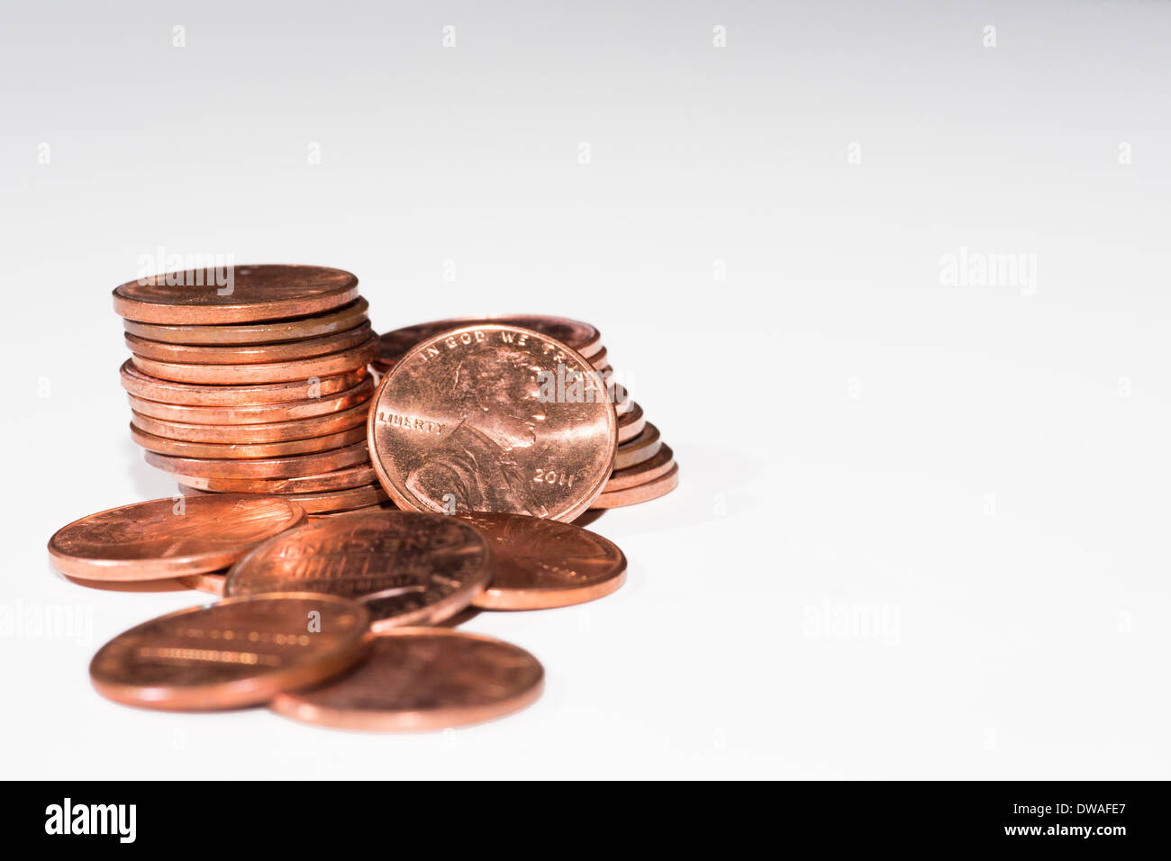 Stacks of pennies hi-res stock photography and images - Alamy