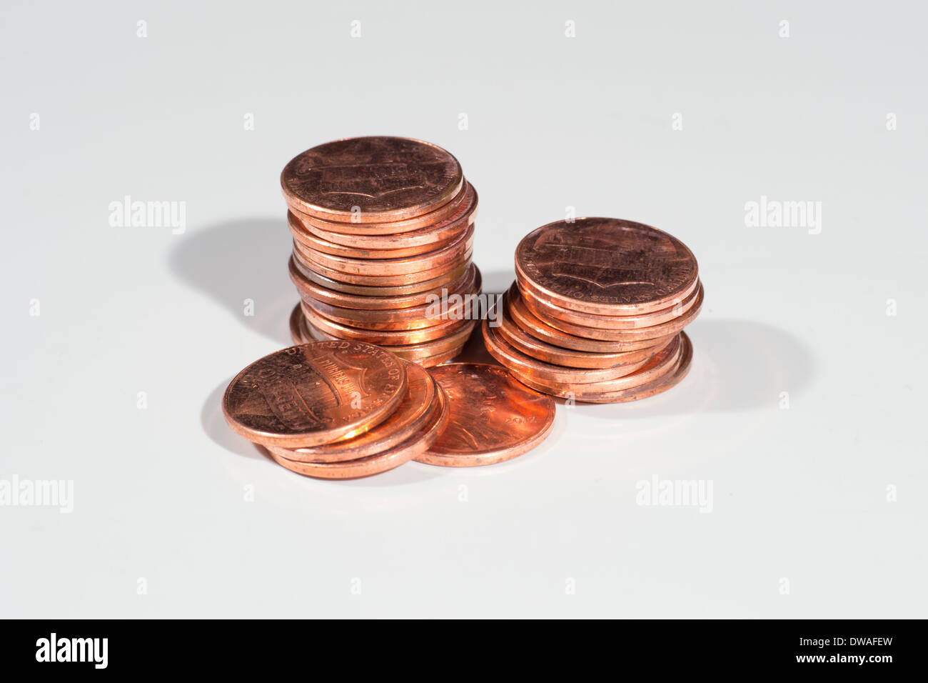 Pile Of Pennies On Doorstep