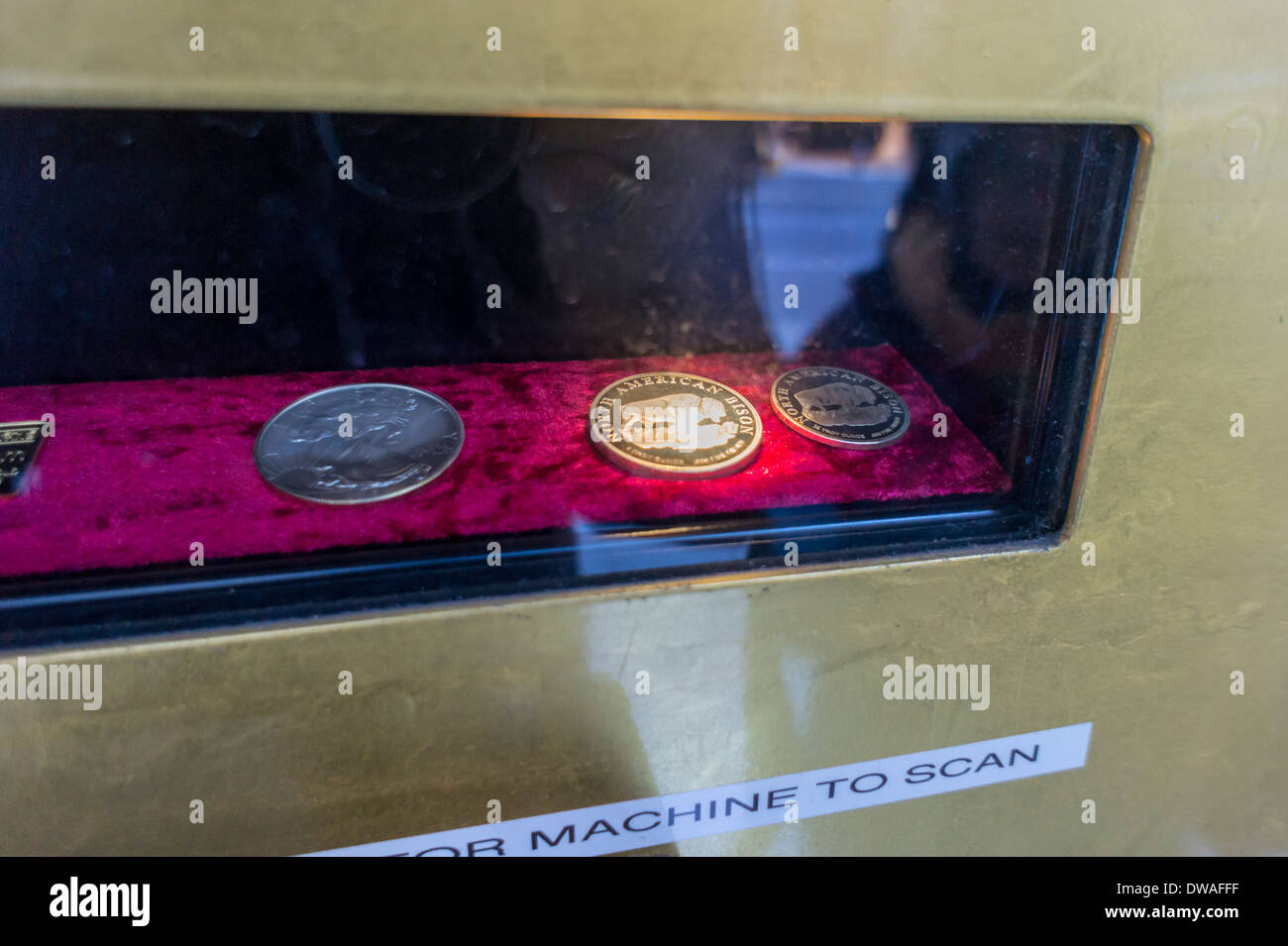 A vending machine sells gold and silver bars and coins Stock Photo - Alamy