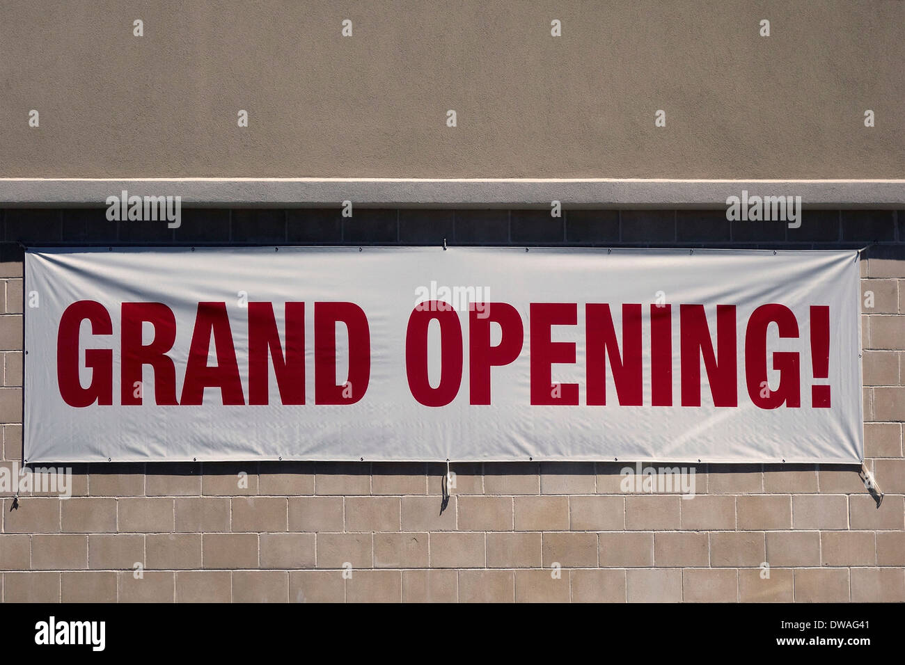 grand opening banner Stock Photo - Alamy