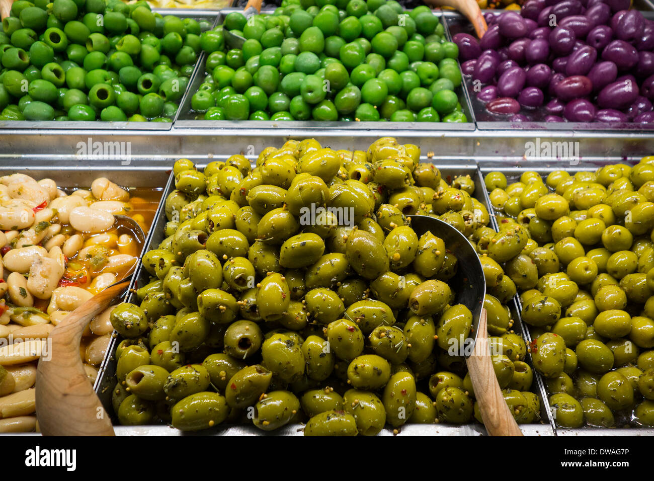 products in whole foods store Stock Photo - Alamy