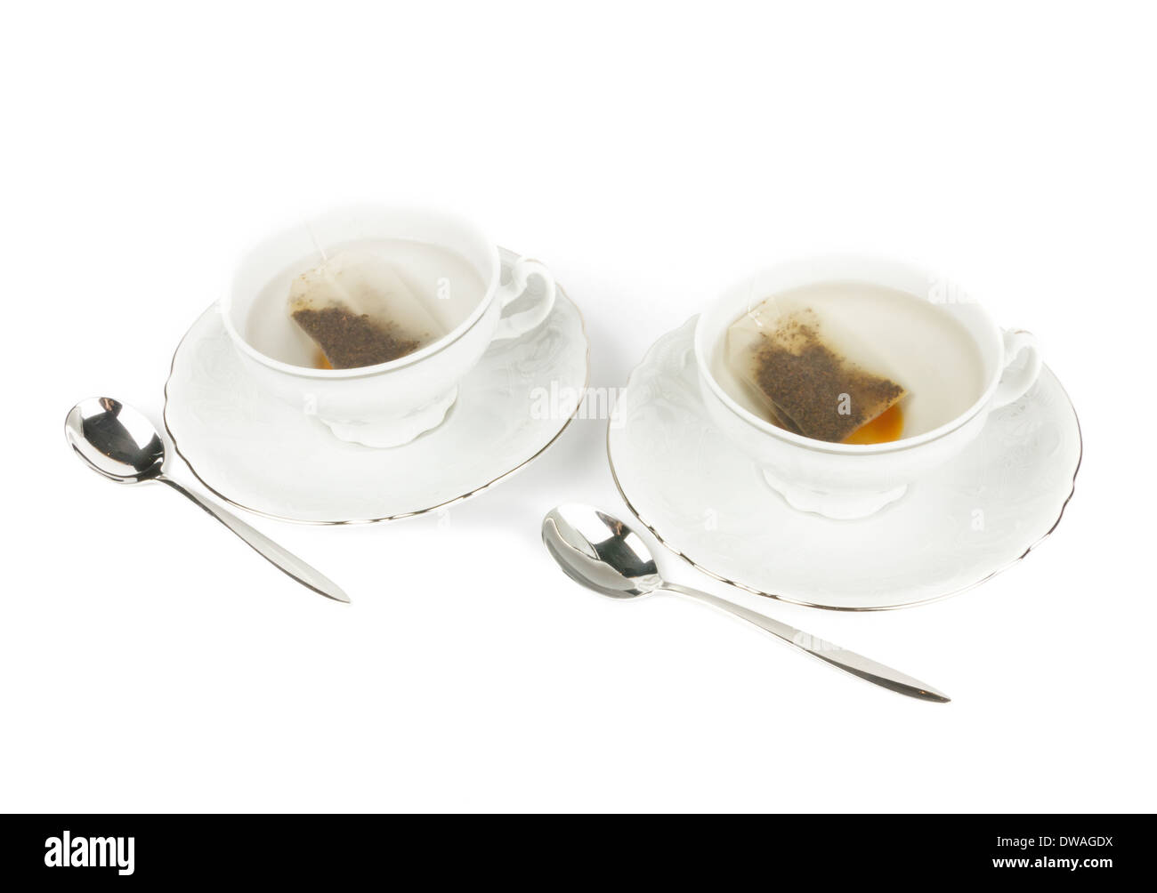 Tea on white background Stock Photo - Alamy