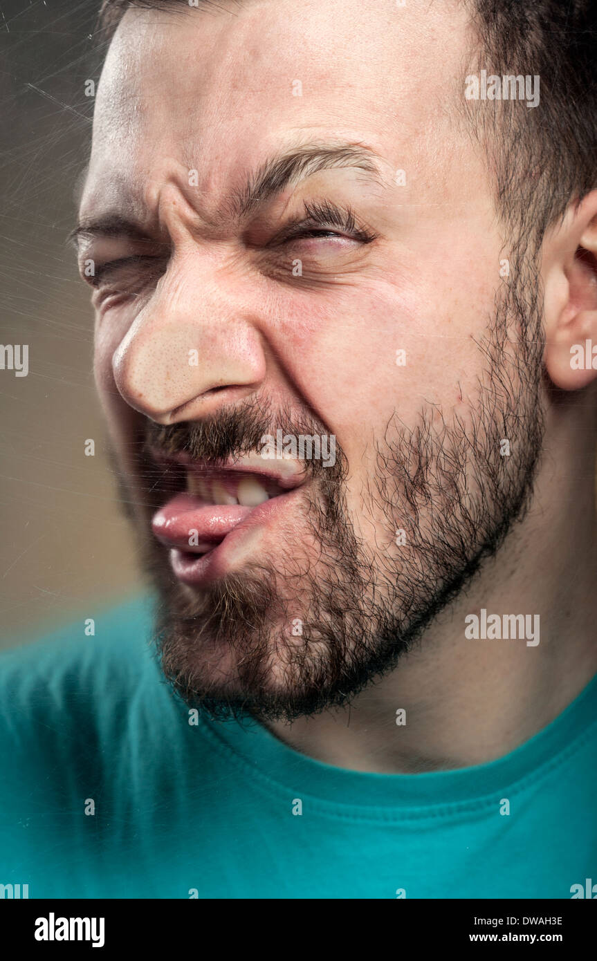 Faces - Hit The Glass Stock Photo - Alamy