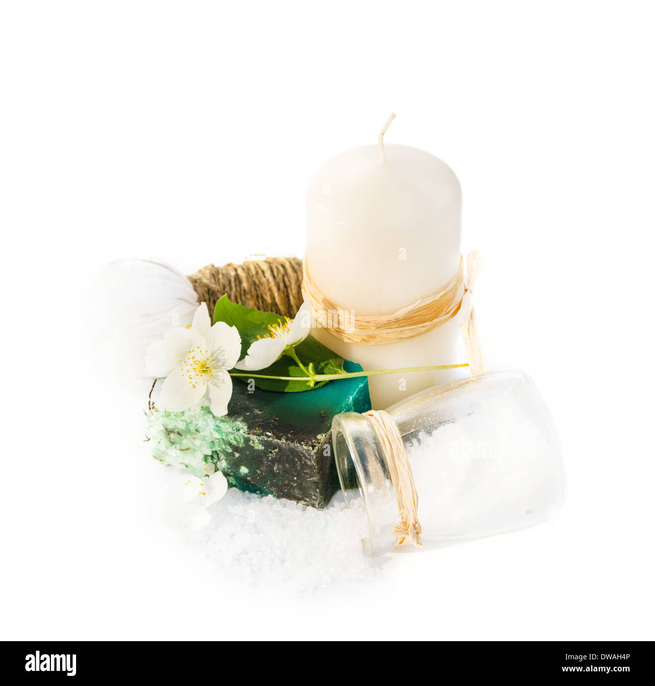 Spa background candle Cut Out Stock Images & Pictures - Alamy