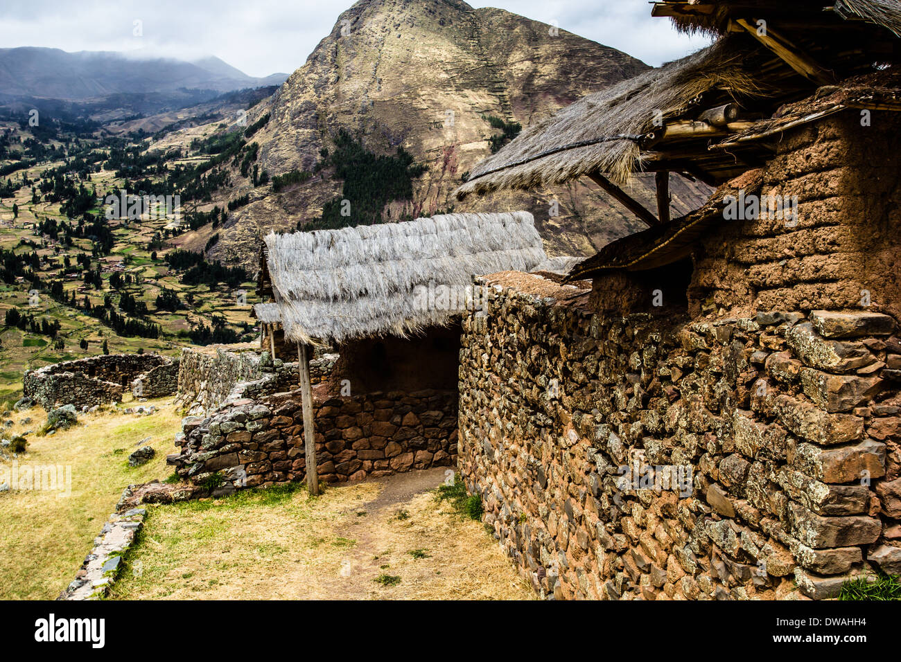 Peru, Pisac (Pisaq) - Inca ruins in the sacred valley in the Peruvian ...