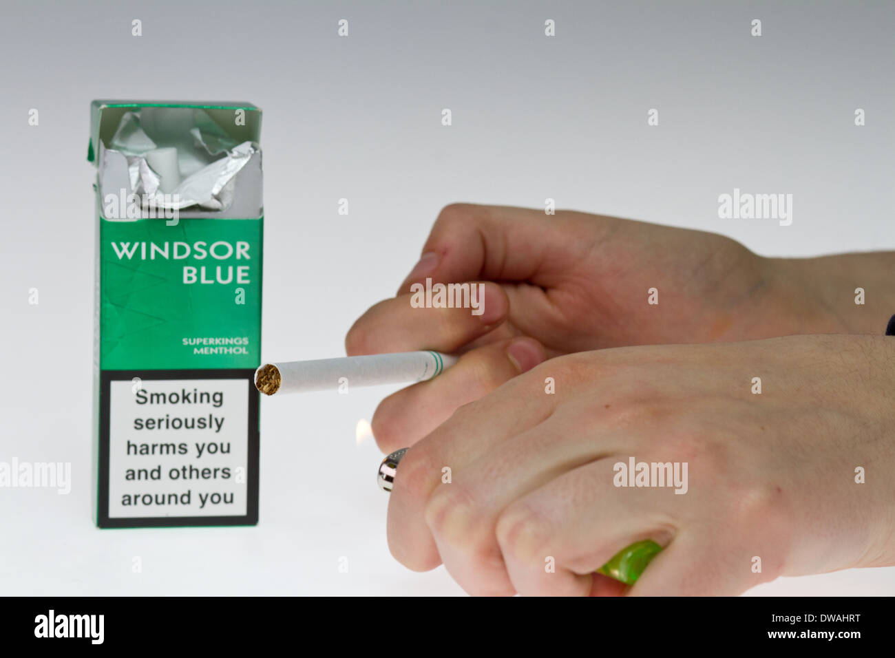 Windsor Blue Cigarettes Stock Photo - Alamy