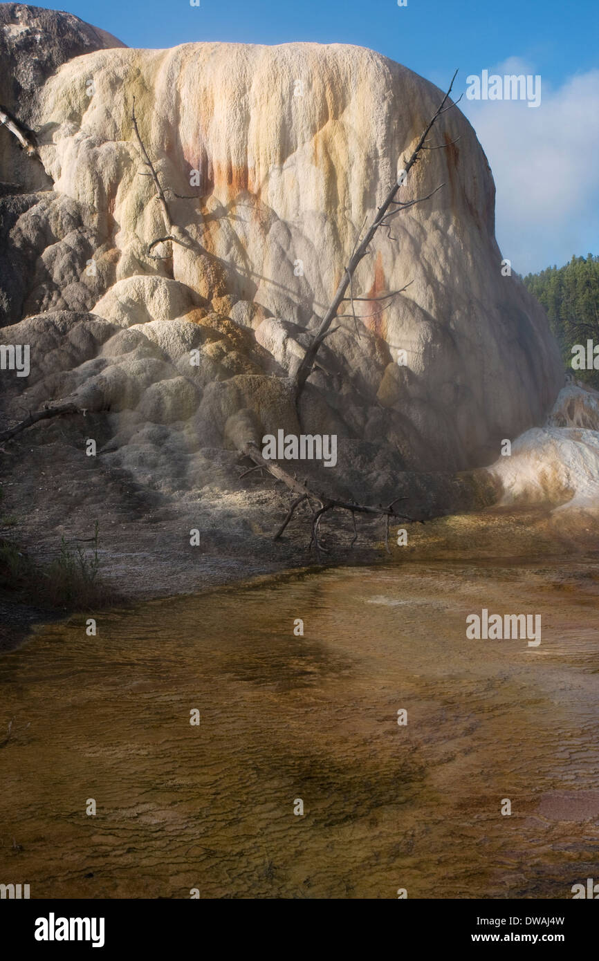 Orange spring mound yellowstone national park hi-res stock photography ...