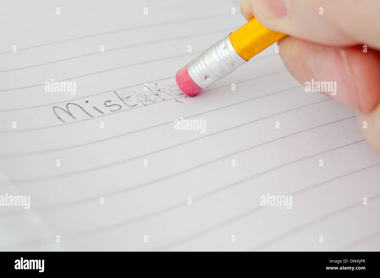 Correcting a mistake Stock Photo - Alamy