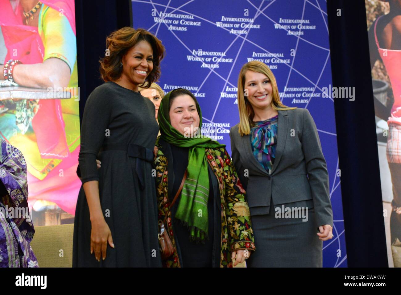 US First Lady Michelle Obama and Deputy Secretary Heather Higginbottom ...