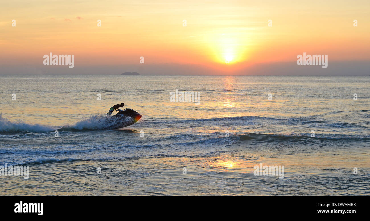 jet sky and sunset Stock Photo - Alamy