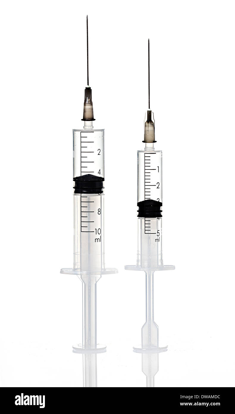 Medical syringe isolated Stock Photo - Alamy