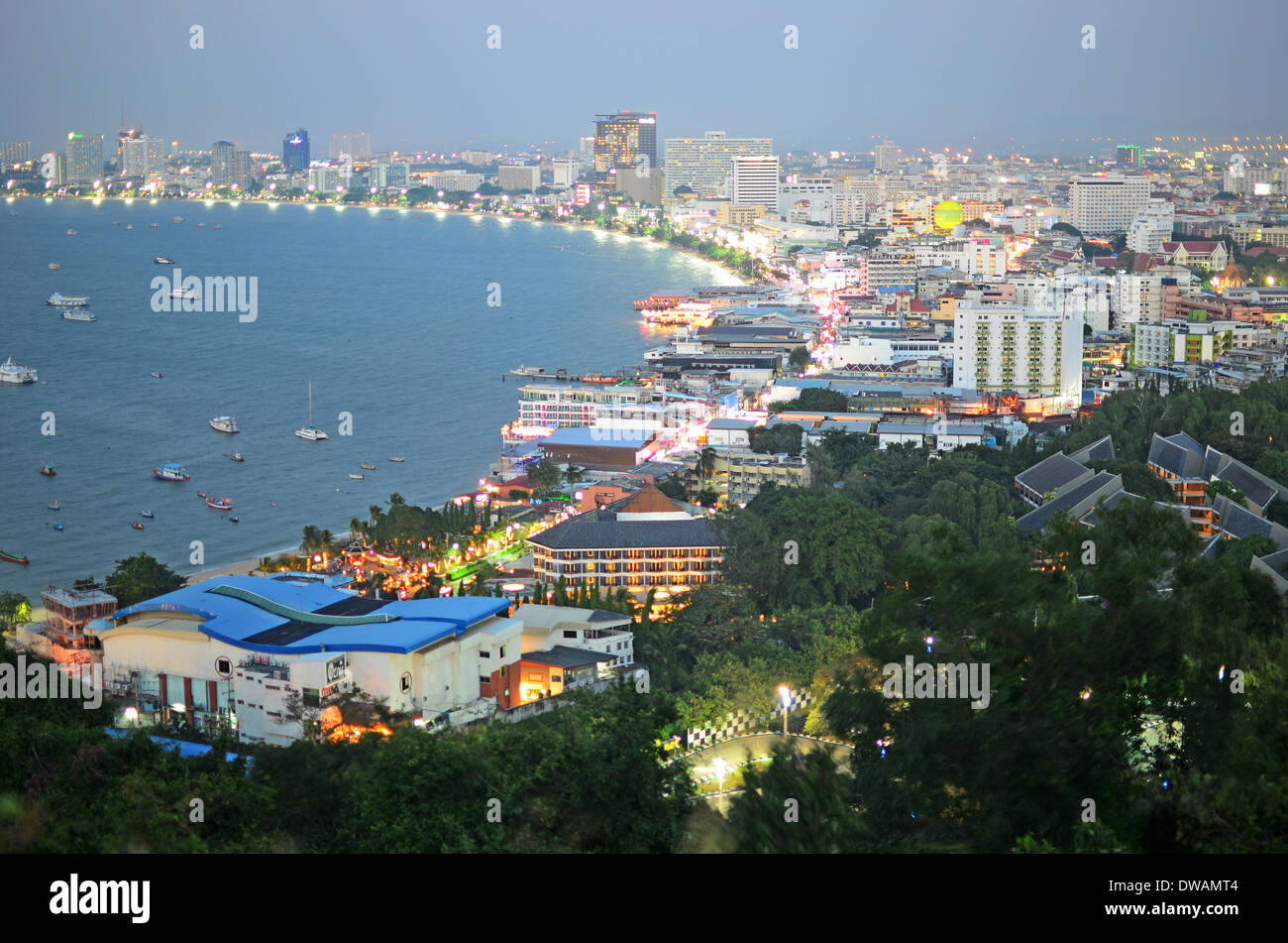 night view of Pattaya, Thailand Stock Photo - Alamy