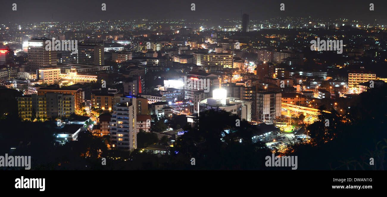 night view of Pattaya city Stock Photo - Alamy