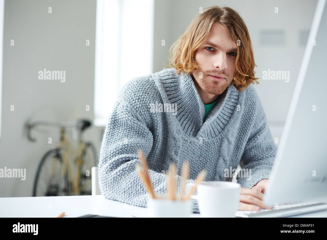 Calm man busy hi-res stock photography and images - Alamy