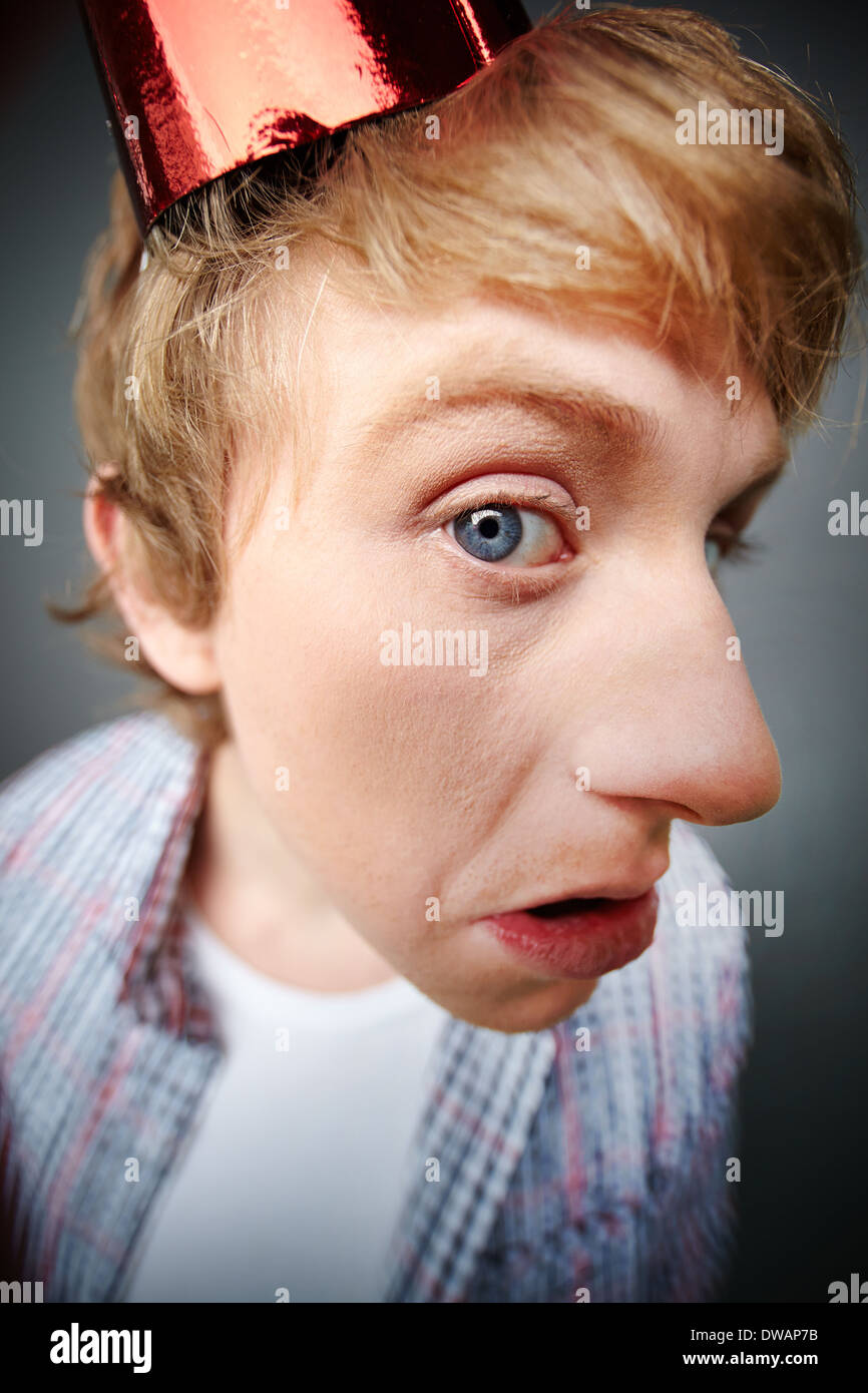 Strange man face close up hi-res stock photography and images - Alamy