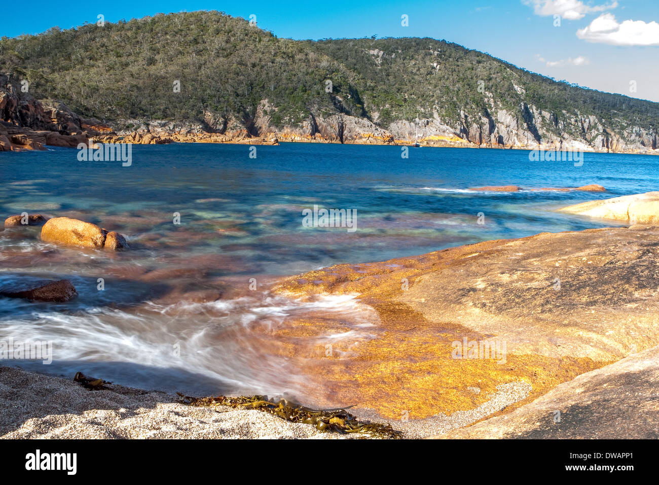 Sleepy Bay, Freycinet National Park, Tasmania, Australia Stock Photo ...