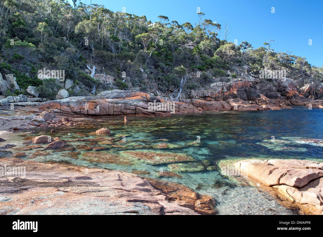 Sleepy Bay, Freycinet National Park, Tasmania, Australia Stock Photo ...