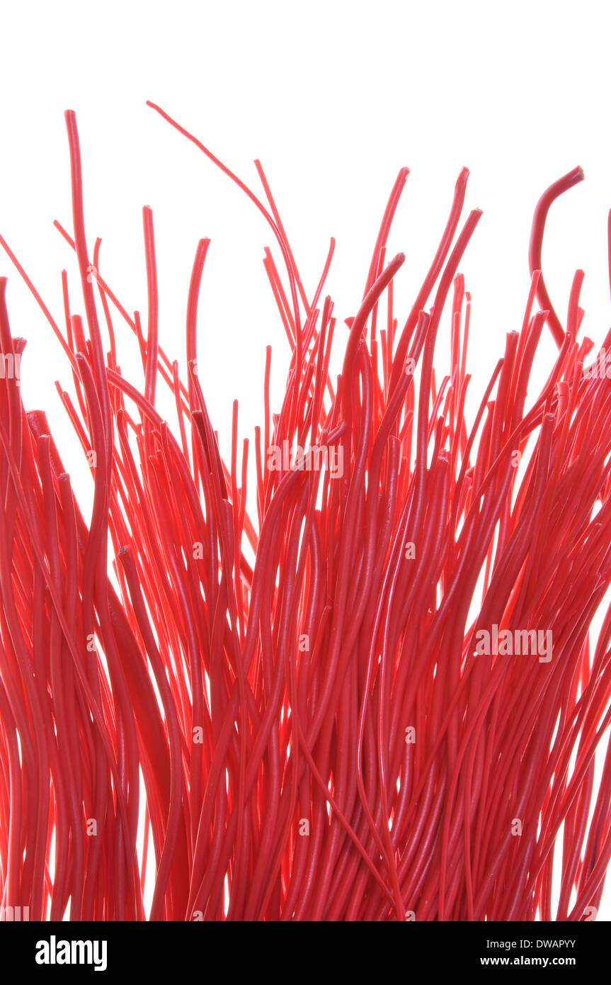 Abstract design internet network, red cables Stock Photo - Alamy