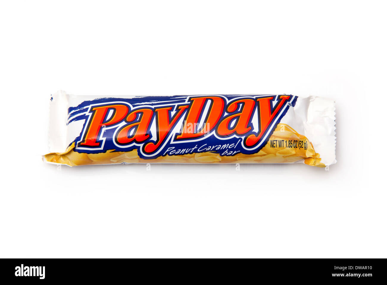 Payday chocolate bar isolated on a white studio background Stock Photo ...