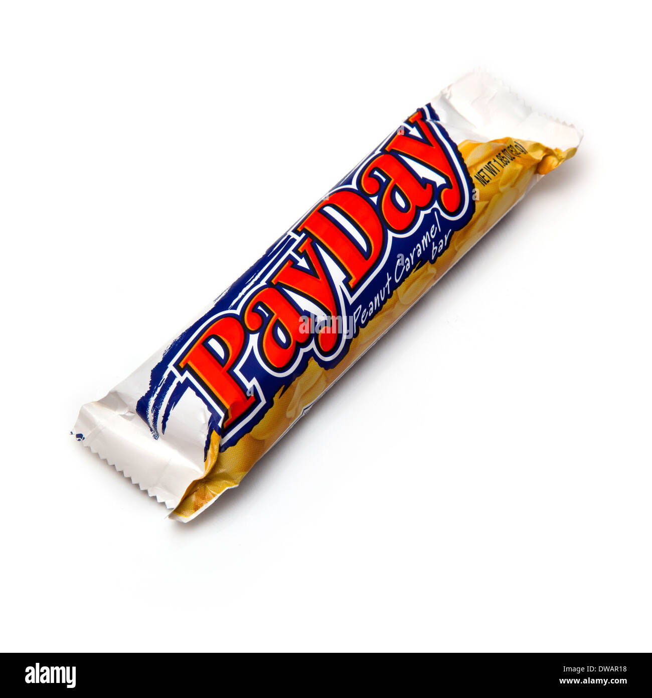 Payday chocolate bar isolated on a white studio background Stock Photo ...