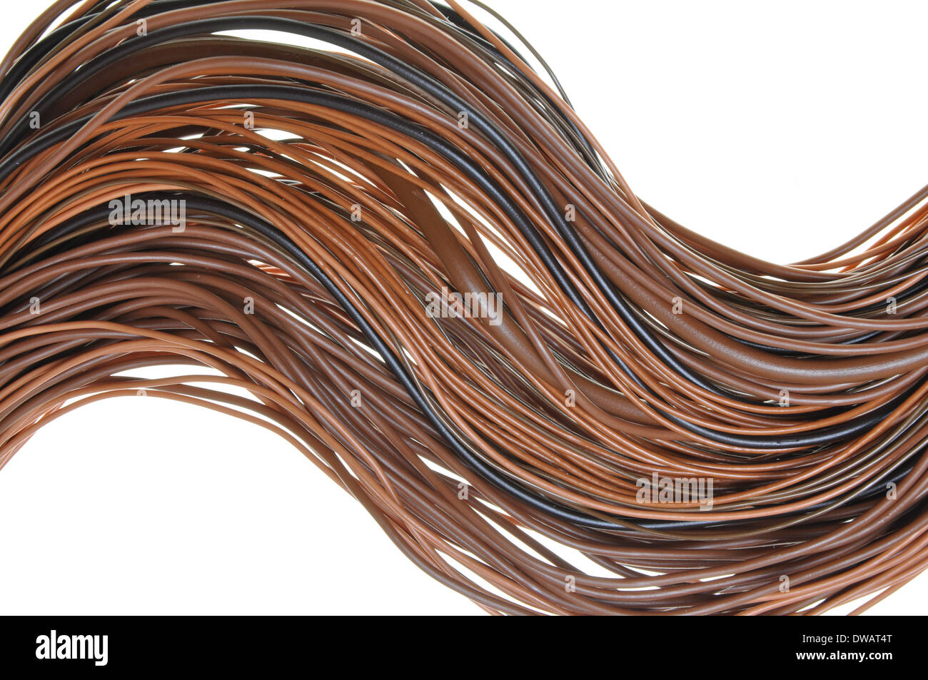 Brown cable network, global computer system Stock Photo - Alamy