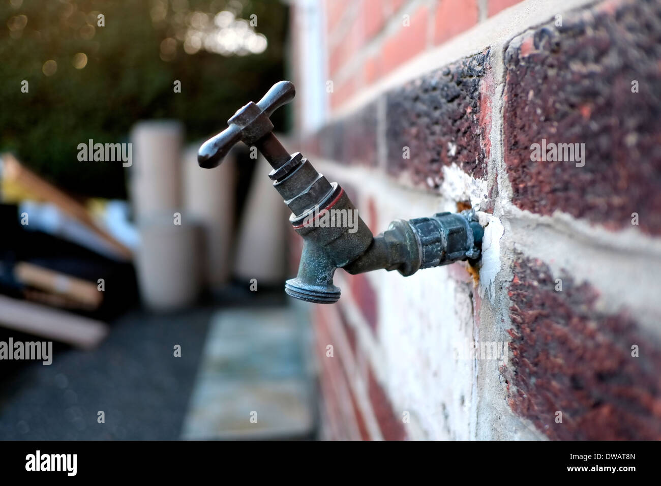 Outside tap england uk Stock Photo - Alamy