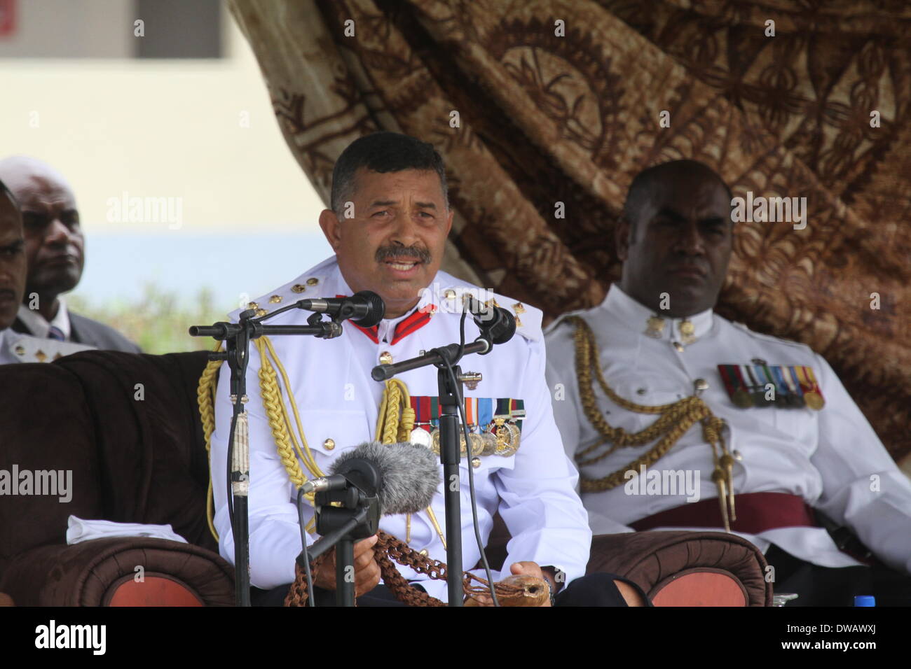 Suva, Fiji. 5th Mar, 2014. Fijian military's new commander Brigadier ...