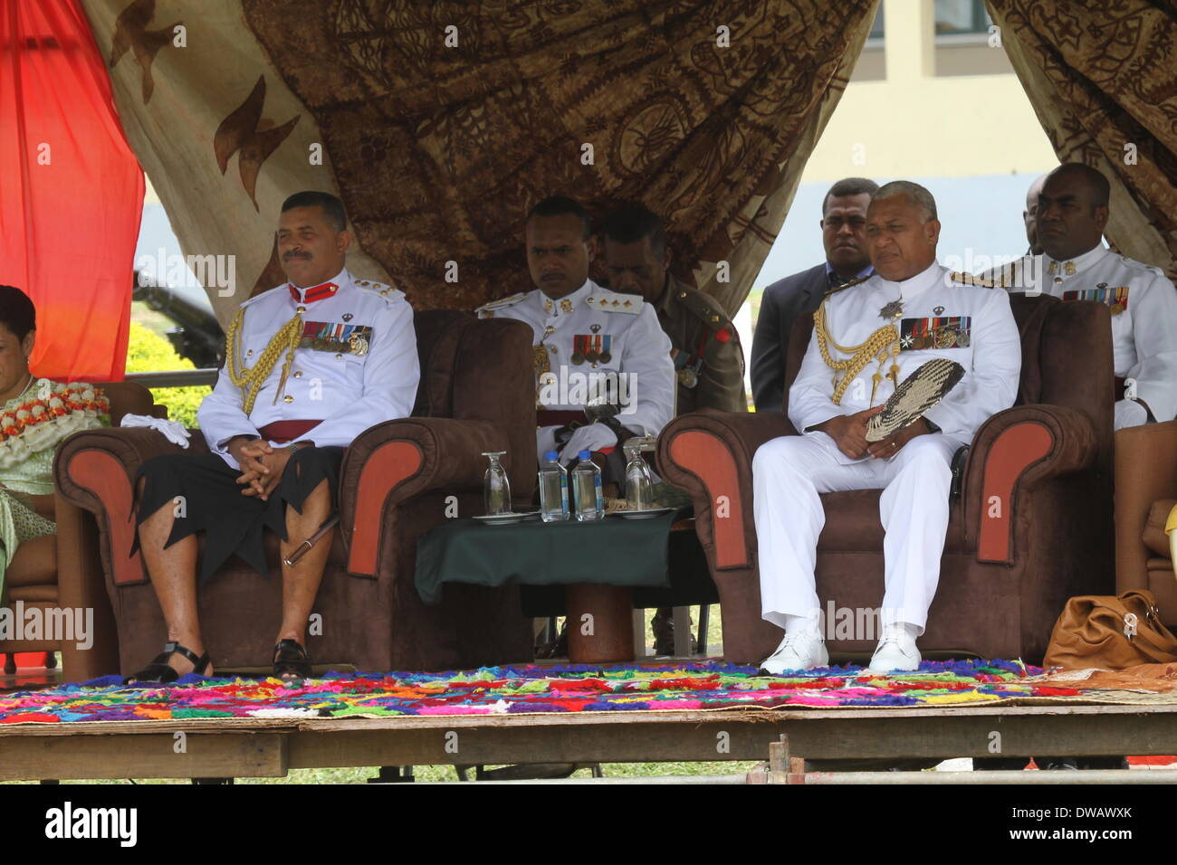 Suva, Fiji. 5th Mar, 2014. Fijian Prime Minister Commodore Voreqe ...
