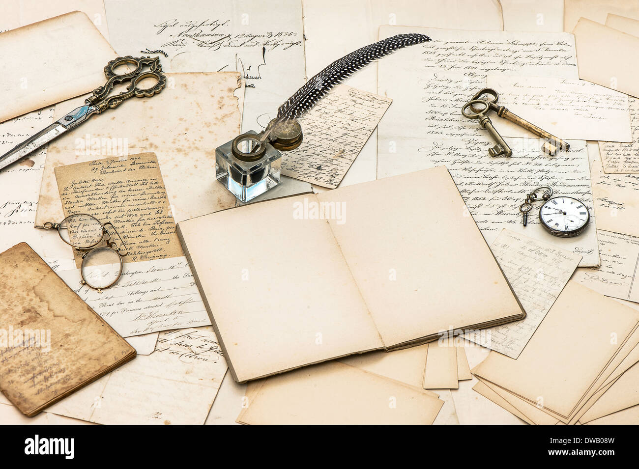 Old style handwriting hi-res stock photography and images - Alamy