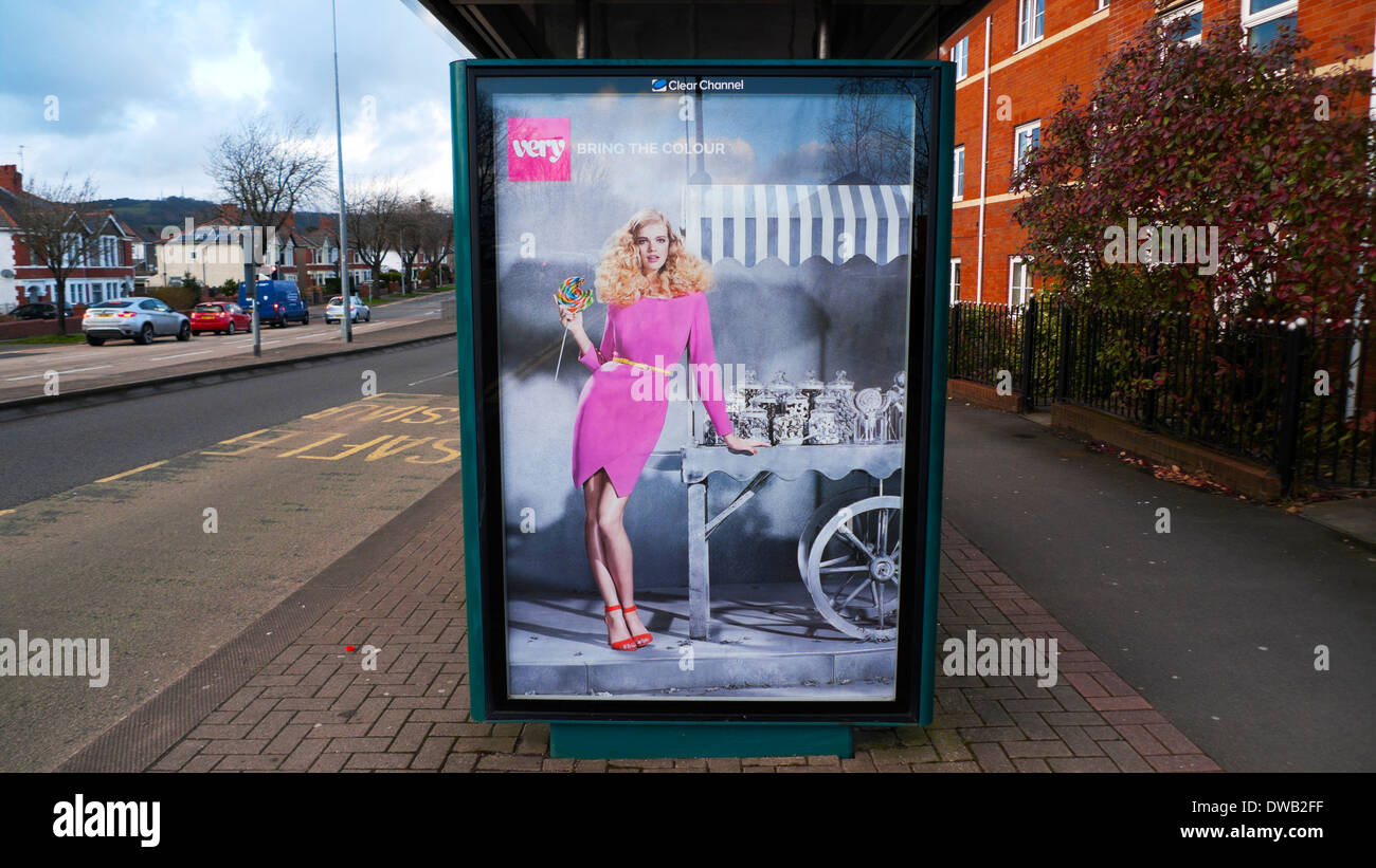 Uk advert poster bus stop hi-res stock photography and images - Alamy
