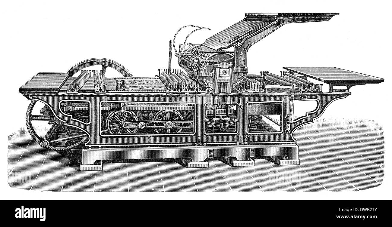 Printing press 19th century hi-res stock photography and images - Alamy