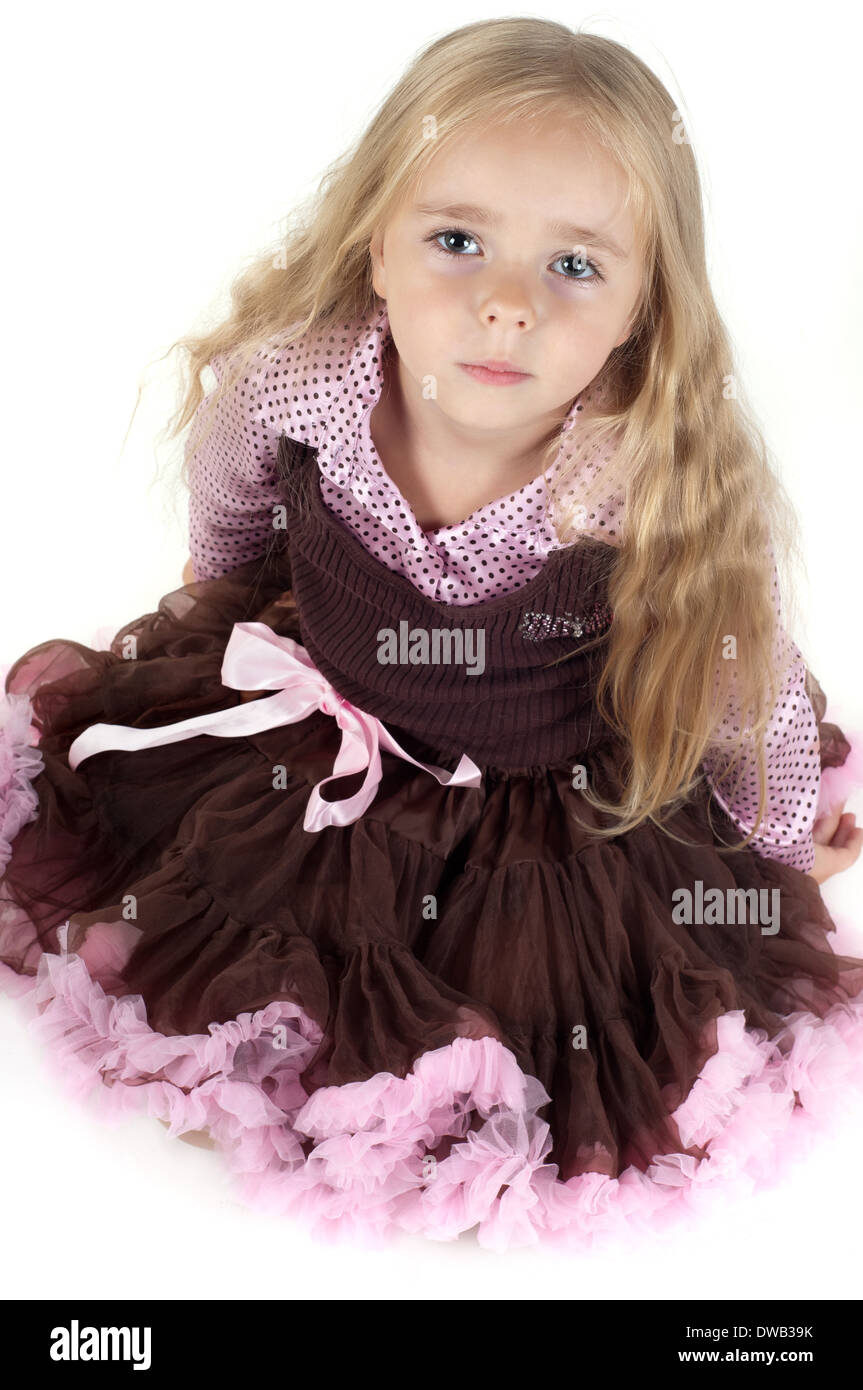 Little girl in studio Stock Photo - Alamy