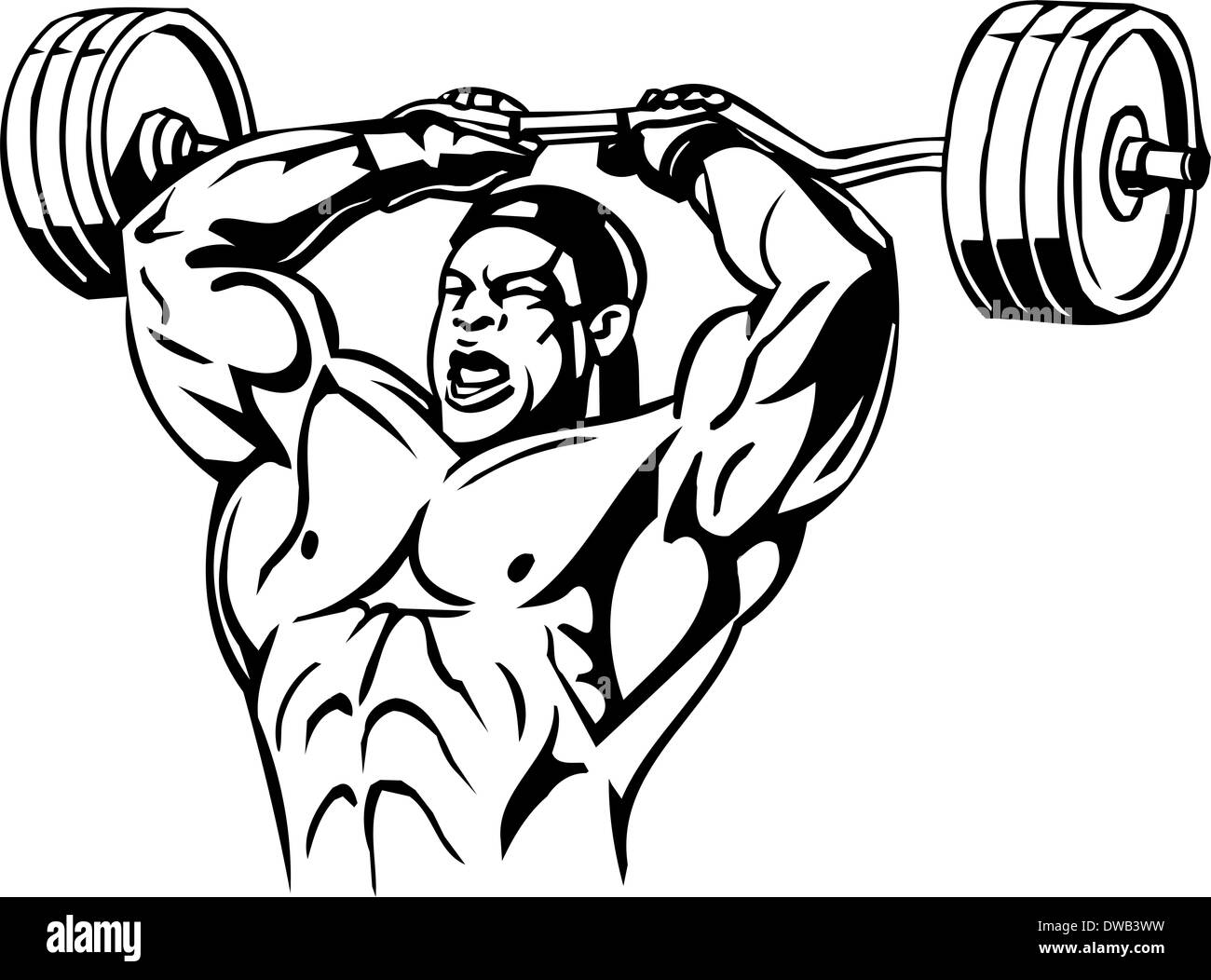 Cartoon Bodybuilding Men Gym Fitness Cut Out Stock Images & Pictures ...