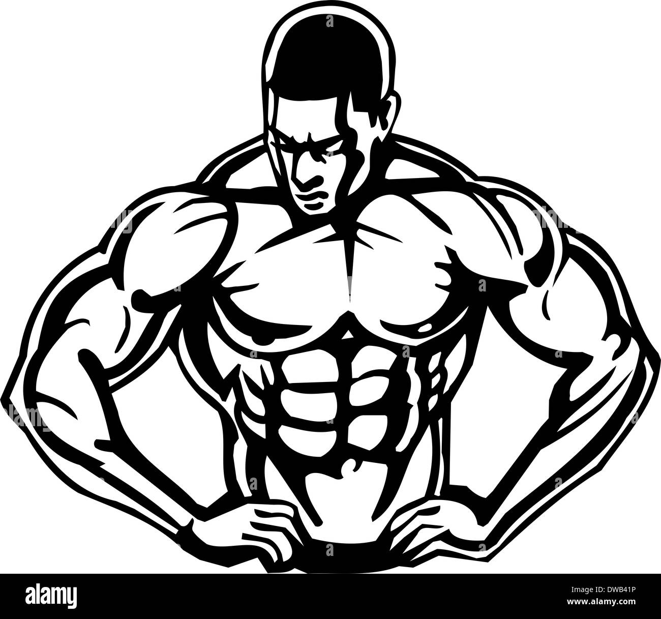 Bodybuilding and Powerlifting - illustration Stock Photo - Alamy