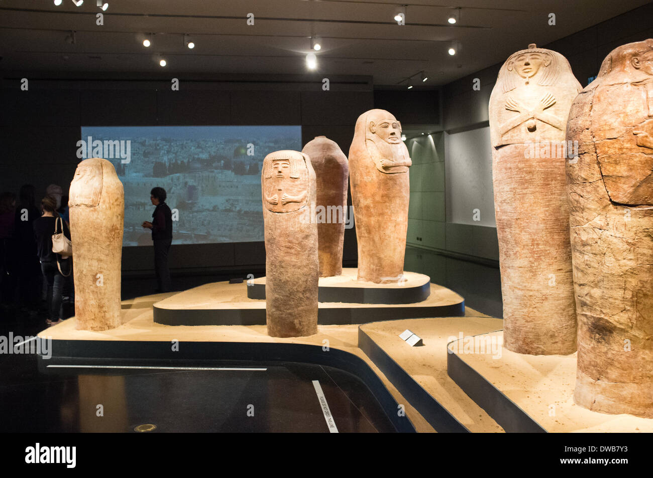 Jerusalem, Israel. 05th Mar, 2014. Visitors tour the Archaeology Wing ...